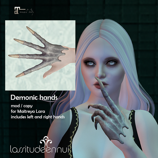 Second Life Marketplace - lassitude & ennui - Demonic hands grey flesh
